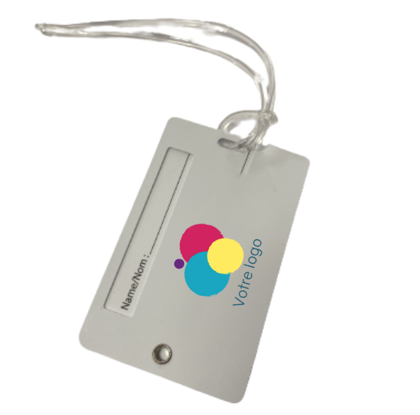 Customizable advertising label for VIP E12 suitcase